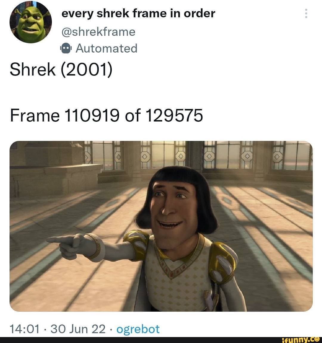 Every shrek frame in order @shrekframe Automated Shrek (2001) Frame ...