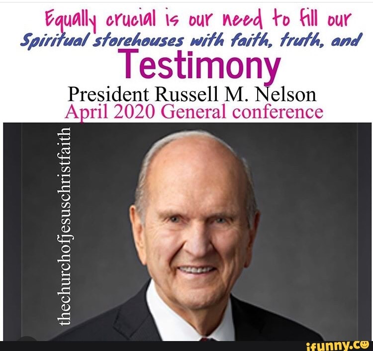 Equally crucial 15 our need to fill our Spiritual storehouses with ...