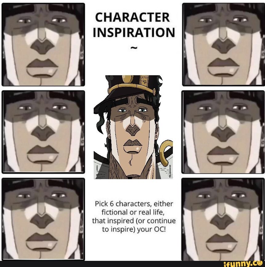 CHARACTER INSPIRATION Pick 6 characters, either fictional or real life ...