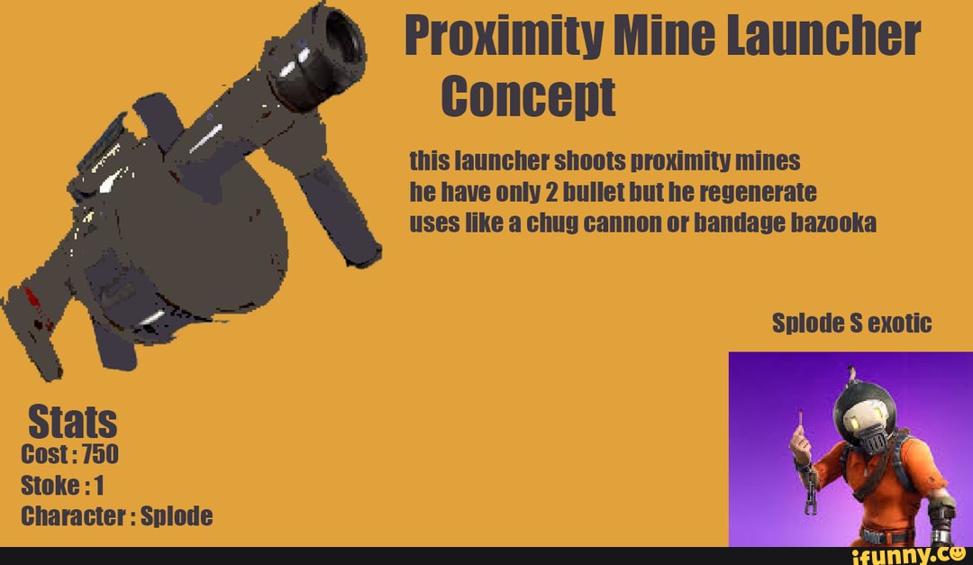 Proximity Mine Launcher Concept this launcher shoots proximity mines he ...