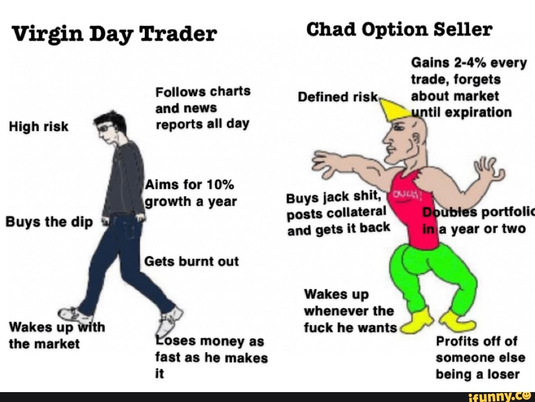 Virgin Day Trader Chad Option Seller Gains 2-4% every trade, forgets ...