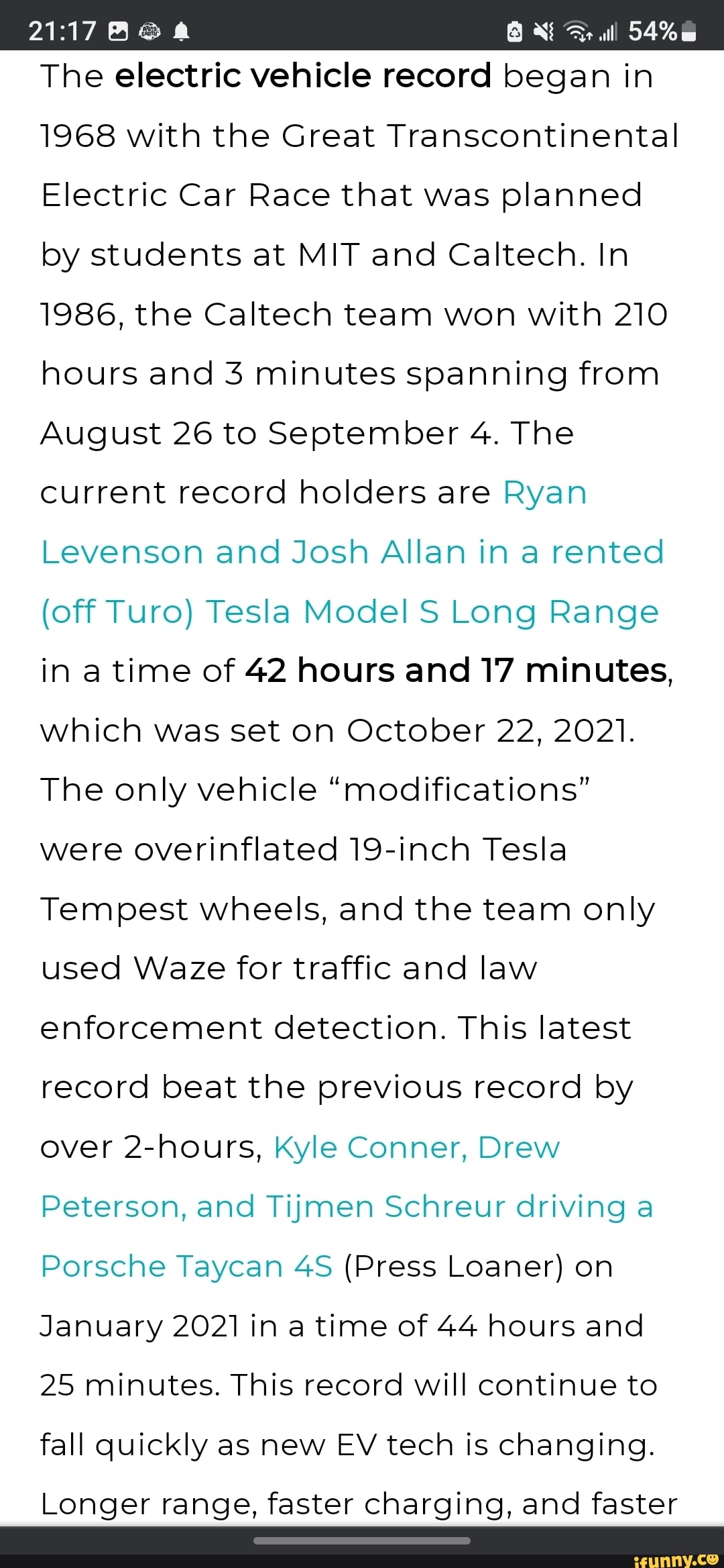 The electric vehicle record began in 1968 with the Great ...