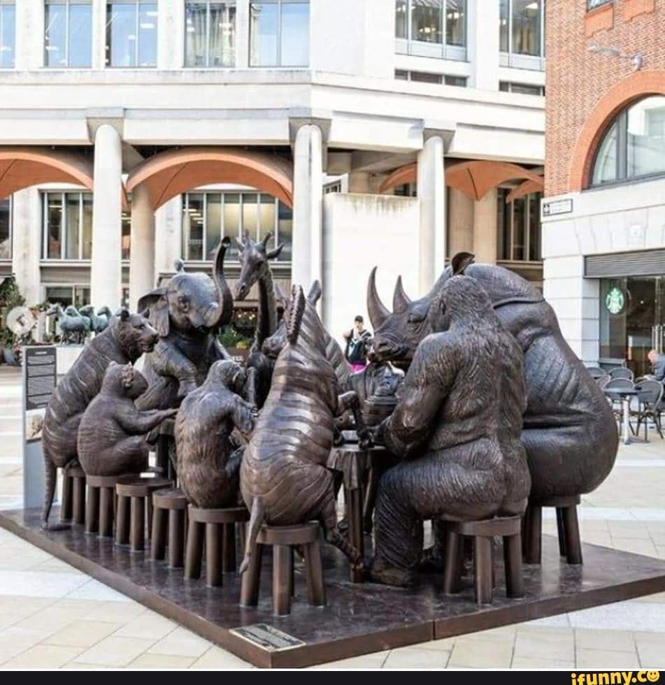 A very special Dinner Table! An interactive wildlife sculpture has ...