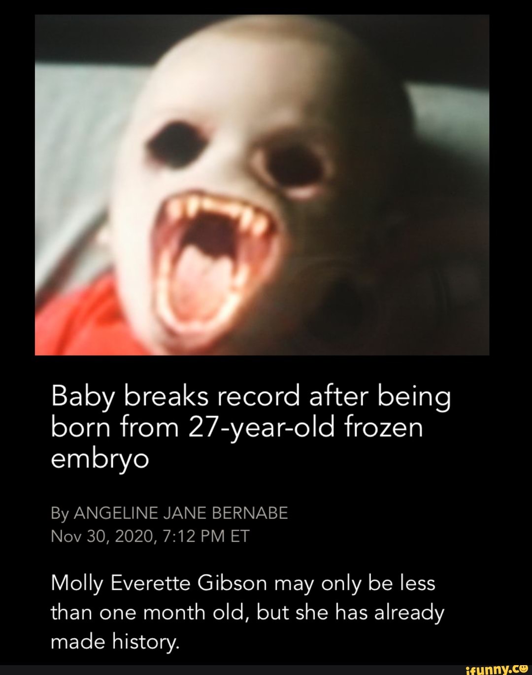 Baby breaks record after being born from 27-year-old frozen embryo By ...