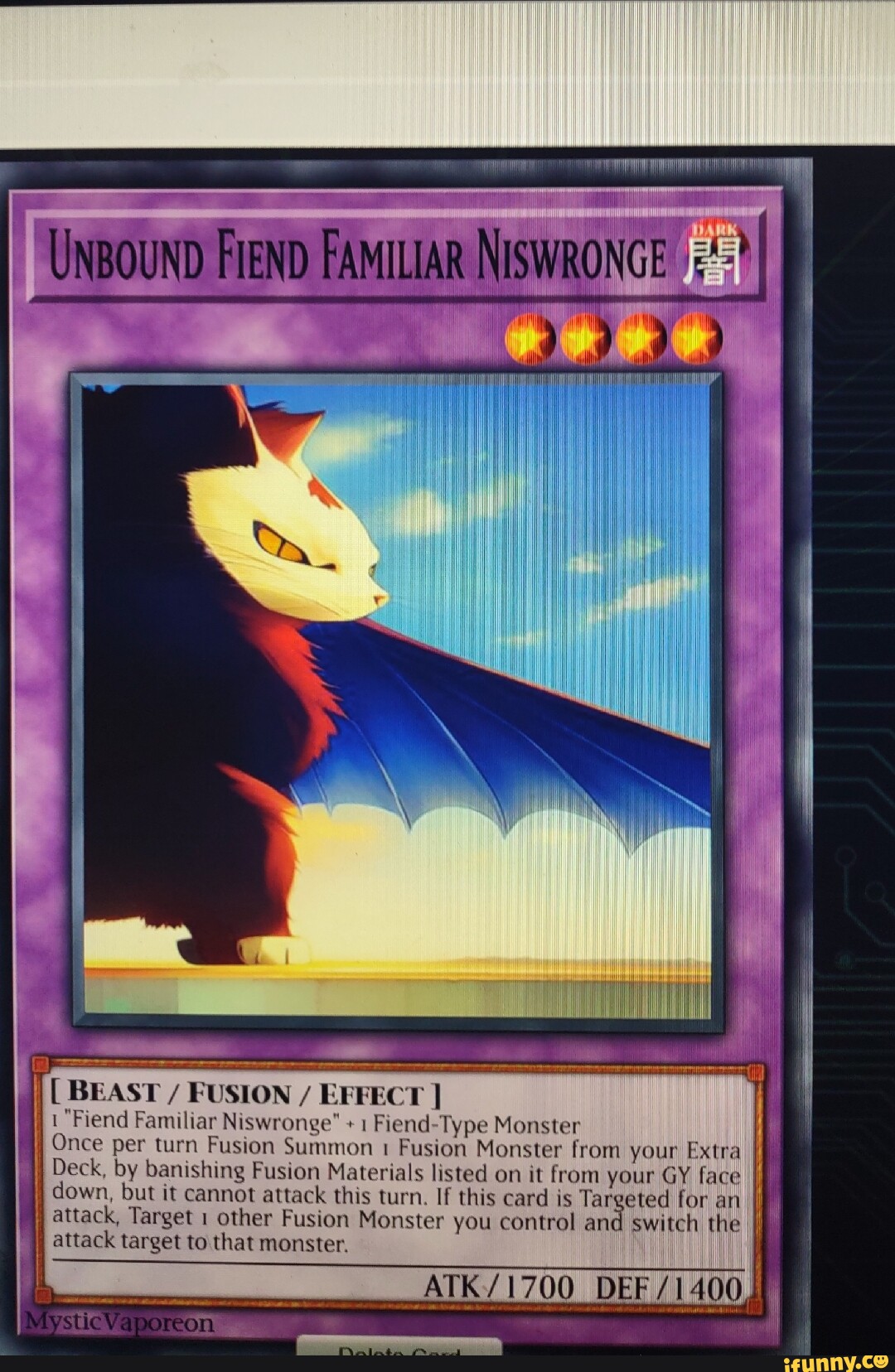 [ BEAST / FUSION / EF I "Fiend Familiar Niswronge" + 1 Type Monster ...
