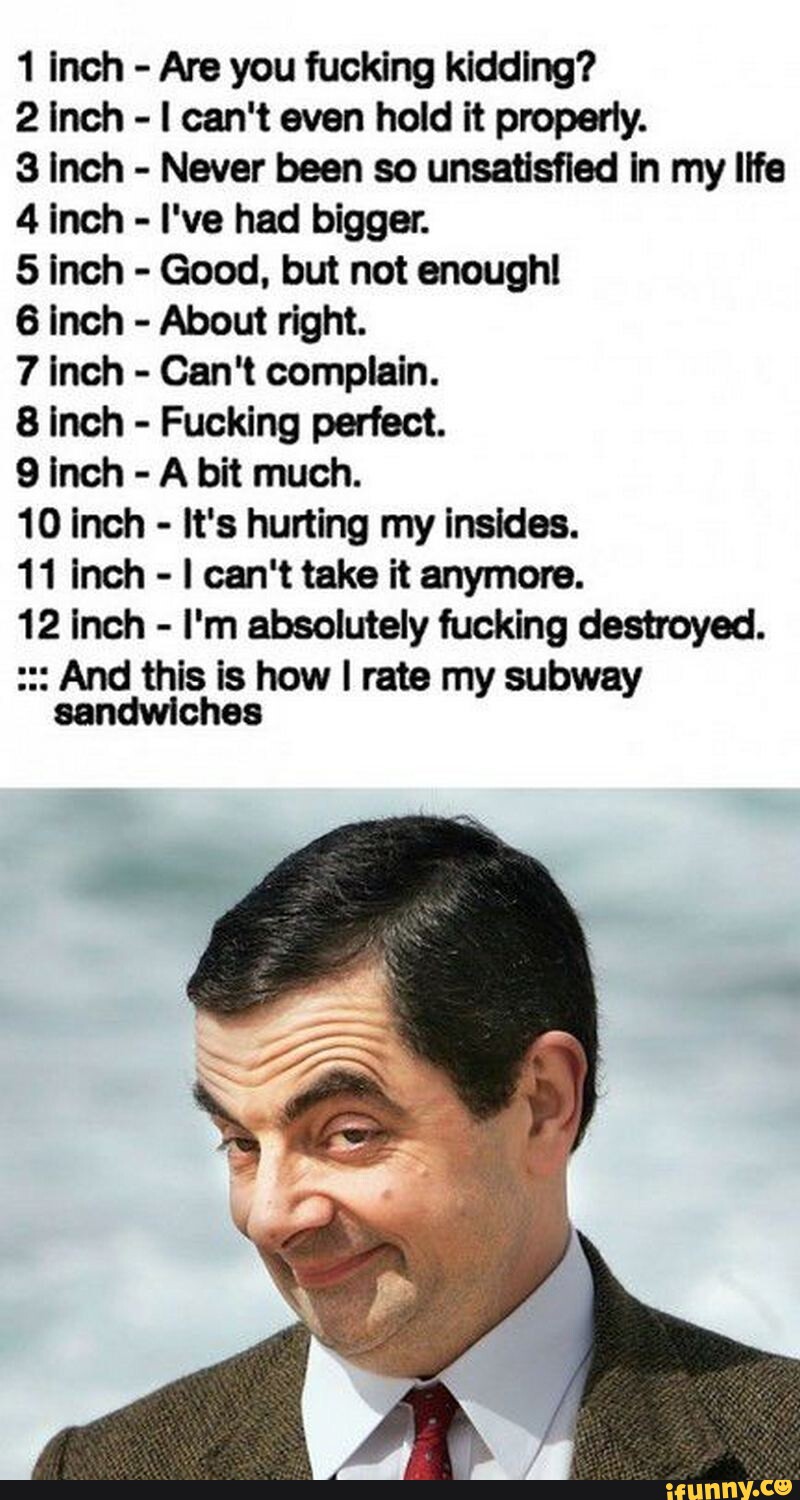 1 inch - Are you fucking kidding? 2 inch - I can't even hold it ...