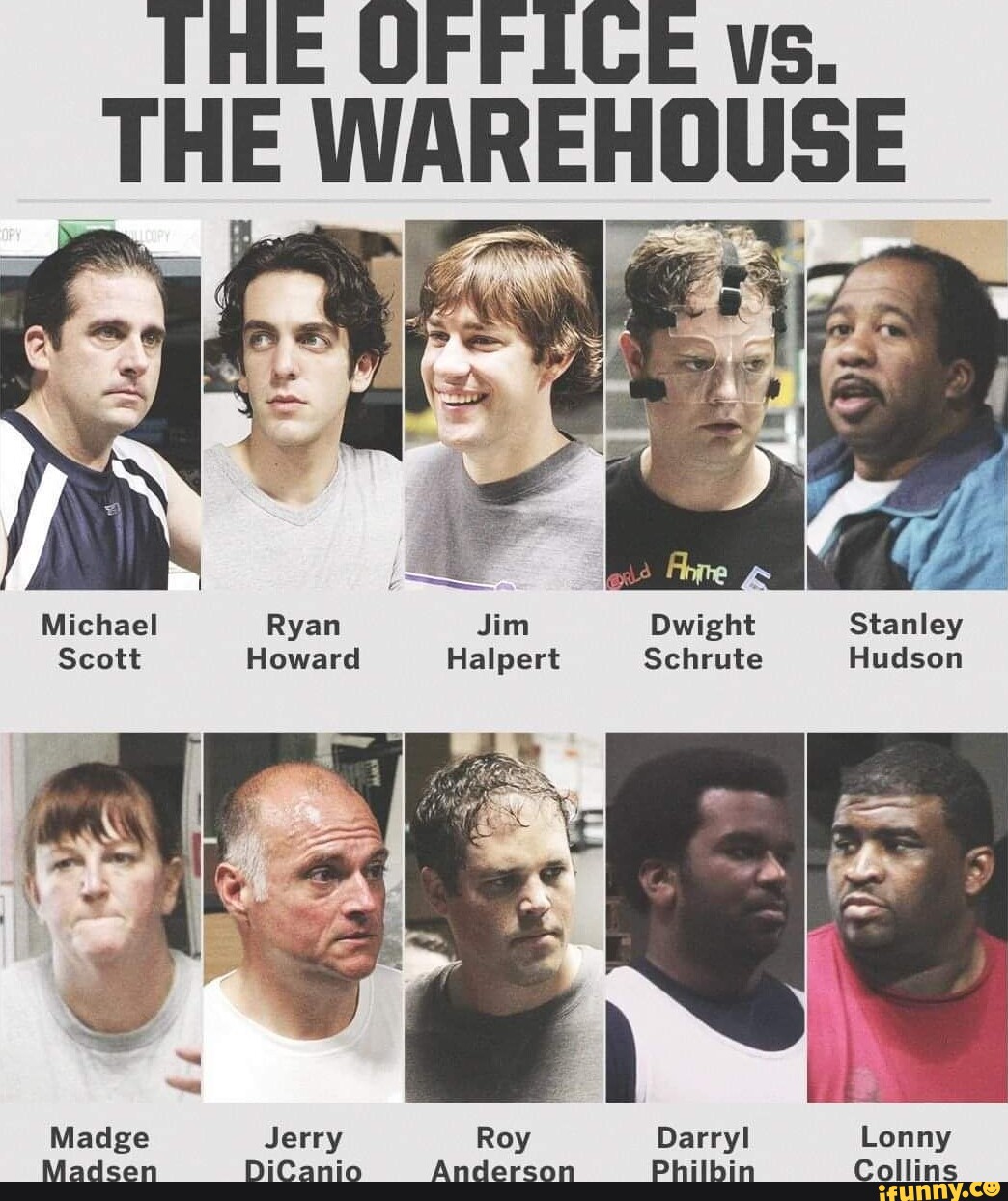 THE OFFICE vs. THE WAREHOUSE Michael Ryan Jim Dwight Stanley Scott ...