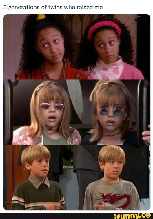 3 generations of twins who raised me - iFunny