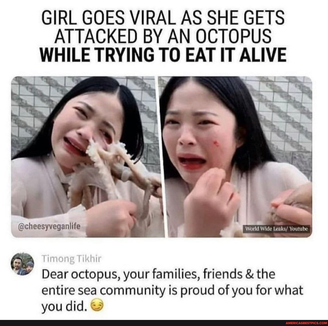 GIRL GOES VIRAL AS SHE GETS ATTACKED BY AN OCTOPUS WHILE TRYING TO EAT ...