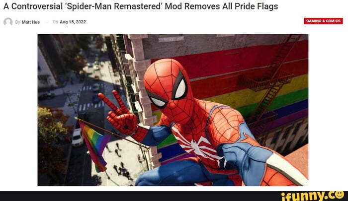 A Controversial Spider Man Remastered' Mod Removes All Pride Flags Matt ...