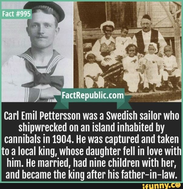 Ama a Carl Emil Pettersson was a Swedish sailor who shipwrecked on an ...