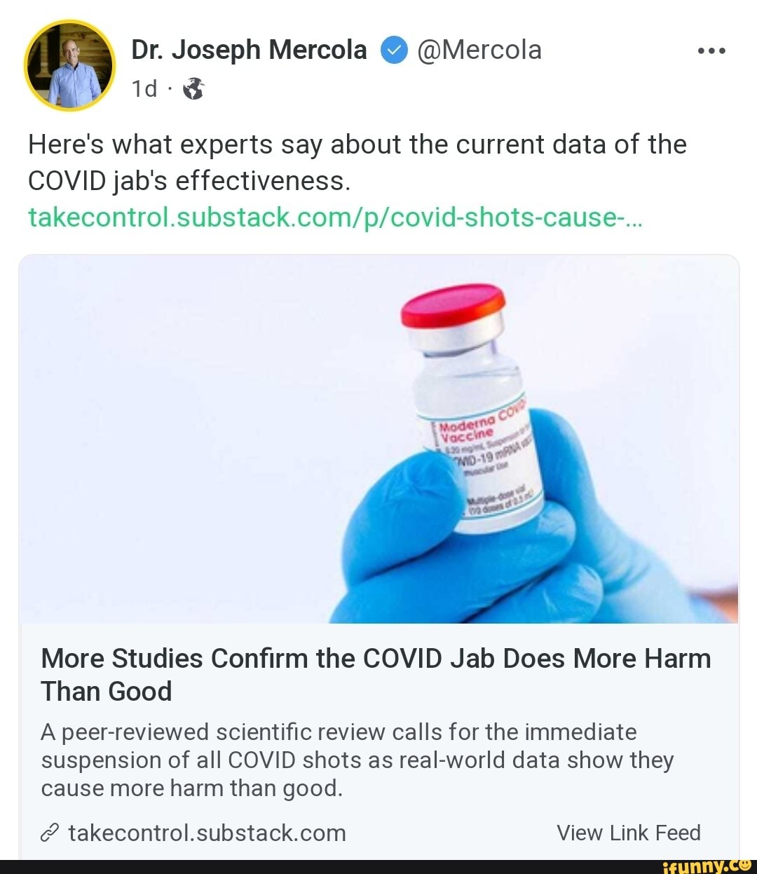 Dr. Joseph Mercola @ @Mercola Here's what experts say about the current ...