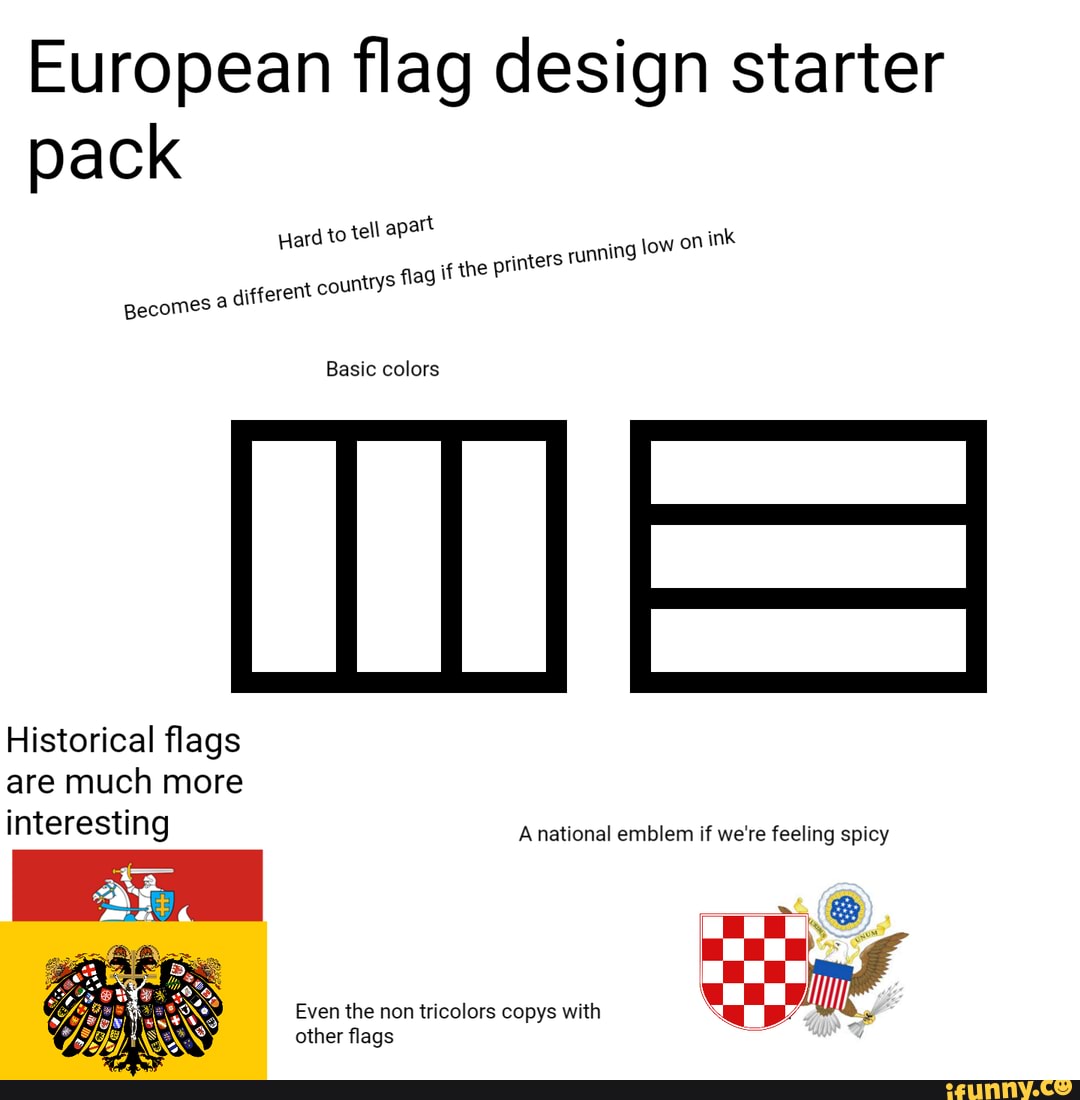 European flag design starter pack Hard to tell apart inters different ...