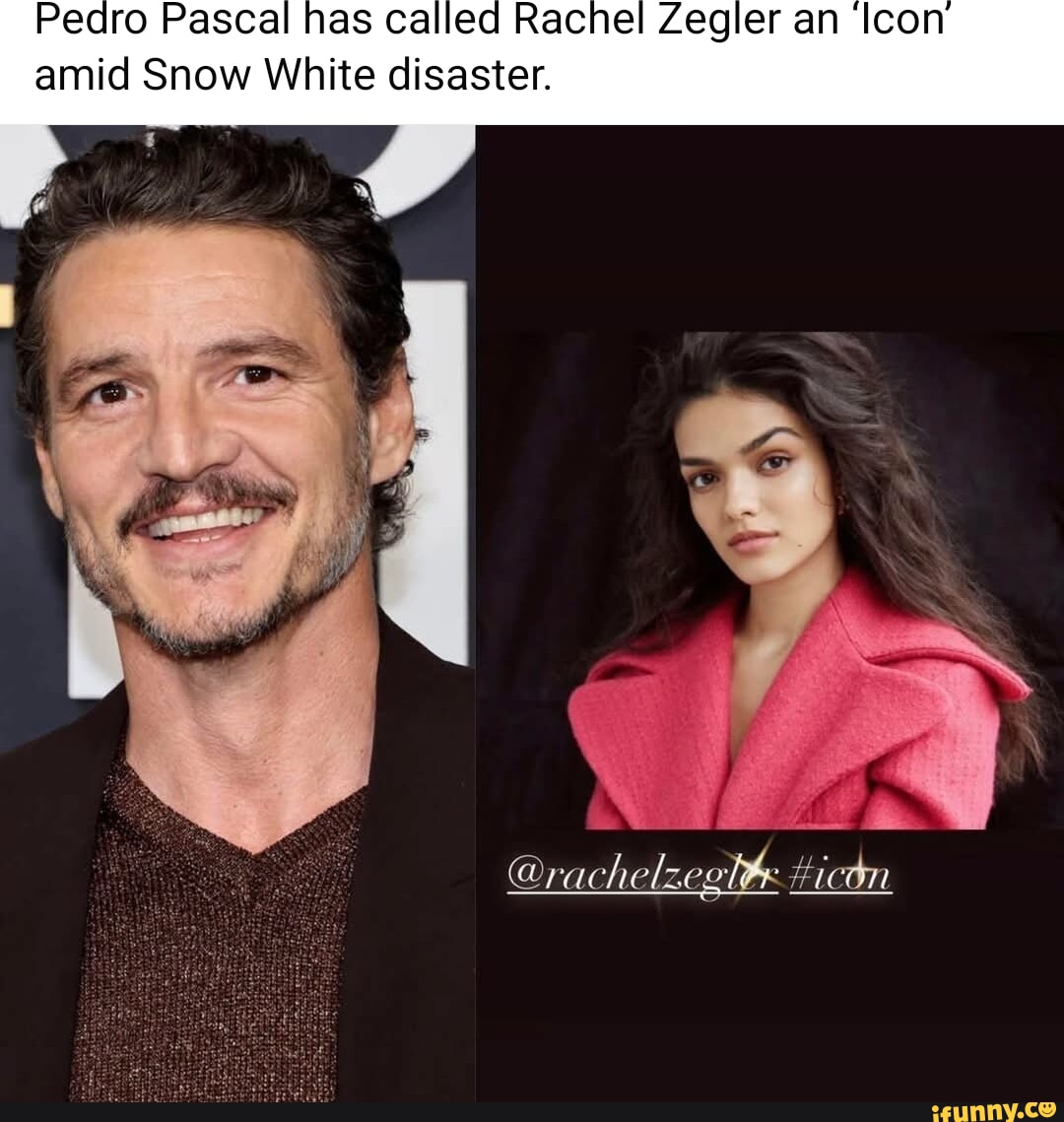 Pedro Pascal has cailed Rachel Zegler an Icon amid Snow White disaster ...