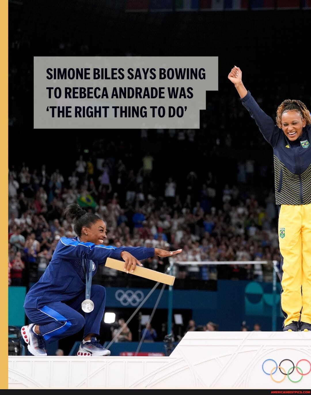 SIMONE BILES SAYS BOWING TO REBECA ANDRADE WAS 'THE RIGHT THING TO DO ...