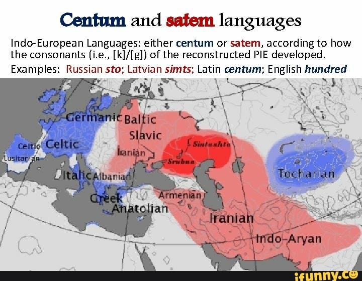 Centum and satem languages Indo-European Languages: either centum or ...